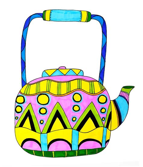 绘画水壶 水壶绘画 大山谷图库