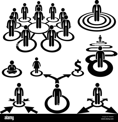 Business Network Connection Stick Figure Pictogram Icon Stock Vector Image And Art Alamy