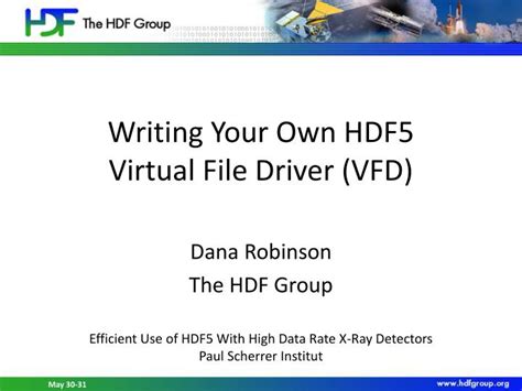 Ppt Writing Your Own Hdf5 Virtual File Driver Vfd Powerpoint Presentation Id3456285