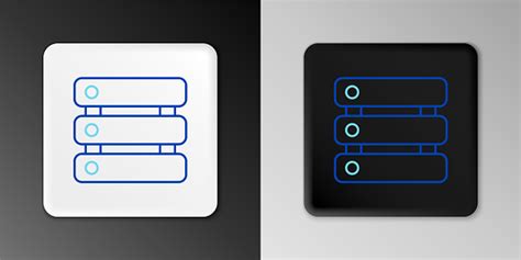 Line Server Data Web Hosting Icon Isolated On Grey Background Colorful Outline Concept Vector