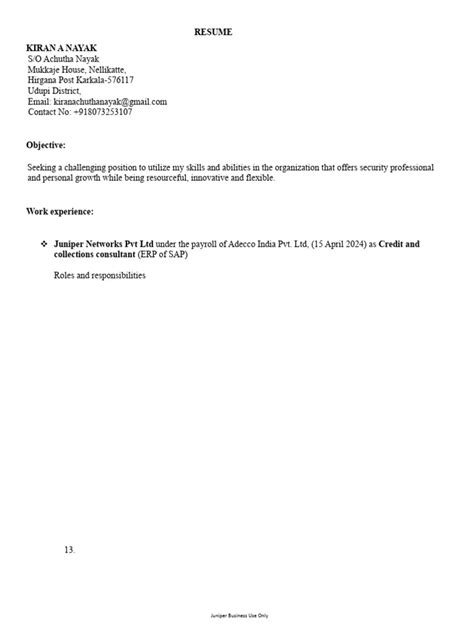 kiran resume 1 1 pdf accounts payable invoice