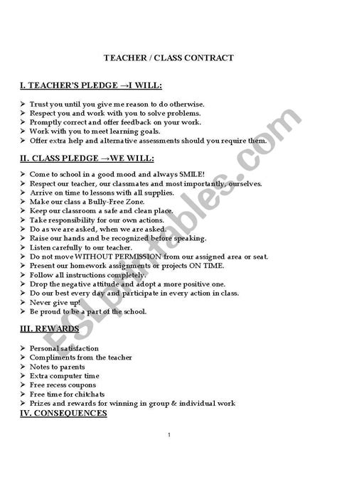 Teacherclass Contract Esl Worksheet By Karimamostafa Teacherclass Contract Esl Worksheet By Karimamostafa