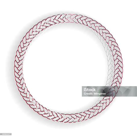 흰색 배경에 격리 된 용지 컷 로프 프레임 아이콘 해상 로프의 프레임 장식라운드 마린 로프 종이 아트 스타일 벡터 개념에 대한 스톡 벡터 아트 및 기타 이미지 Istock
