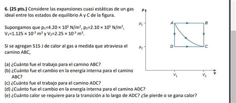 Solved Consider The Quasi Static Expansions Of A Gas Ideal