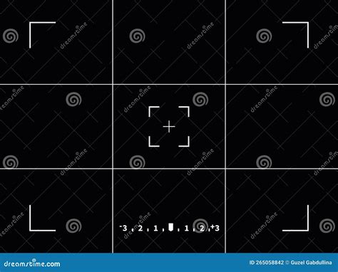 Focusing Screen Of The Camera Viewfinder Vector Black Template Of Viewfinder Camera Thirds