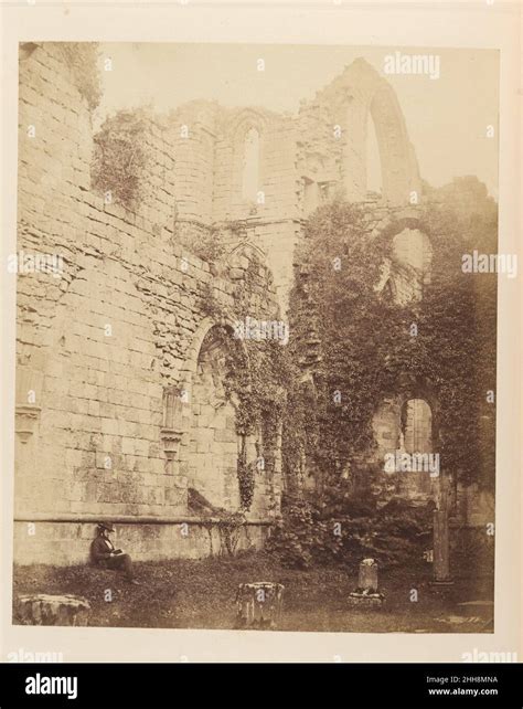Fountains Abbey Interior Of Chapter House 1850s Joseph Cundall British
