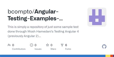 Github Bcompto Angular Testing Examples Jasmine Karma This Is Simply A Repository Of Just