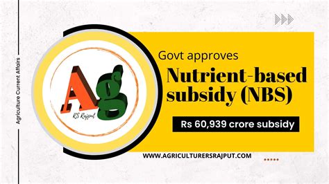 Nutrient Based Subsidy Nbs Rs 60 939 Crore Subsidy ~ Krishi Pariksha