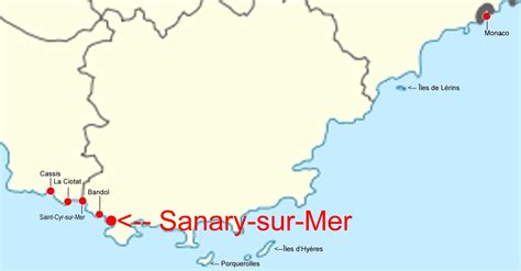 Maps Sanary Sur Mer Sanary Carte De France Yjpffr