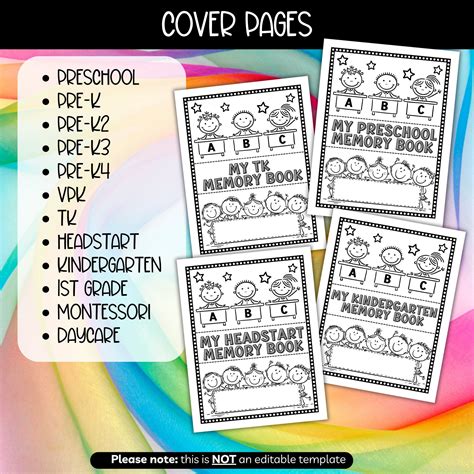Pre K Pre K2 Pre K3 End Of Year Memory Book Printable Tk Vpk Headstart