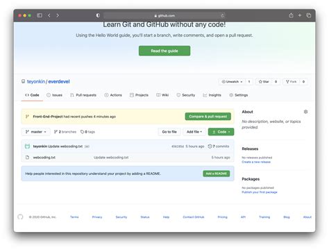 github desktop에서 브랜치 합치기 merge everdevel