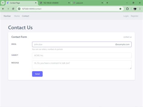 Contact Form A Clean And User Friendly Form Ange Arsene Nken Mandeng