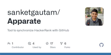 GitHub Sanketgautam Apparate Tool To Synchronize HackerRank With GitHub