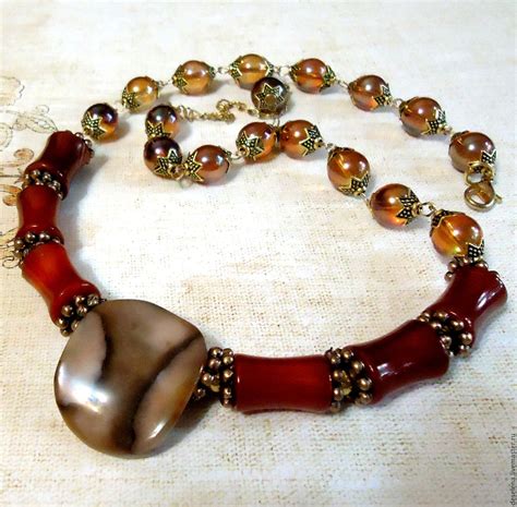 Колье Карнеол