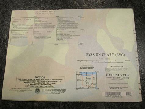 Us Military Forces Evasion Chart Map Evc Nc 39b Ethiopia Somalia Mint