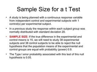 Sample Size Calculation Final PPT Physics Science