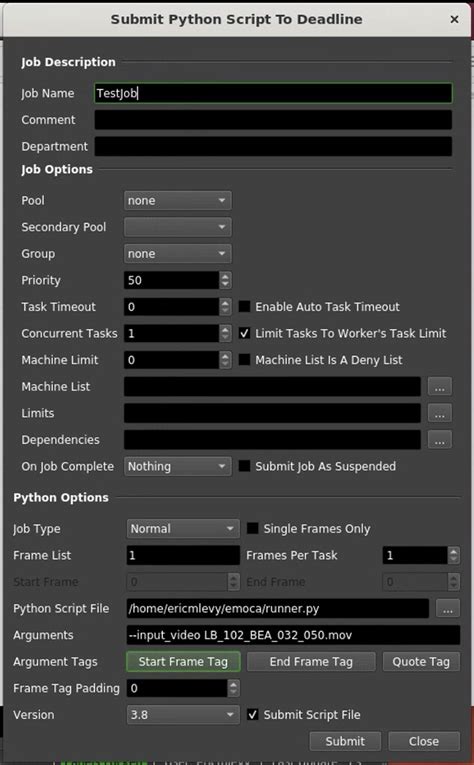 Deadlinecommand Please Convert Gui To Command Line Deadline Aws