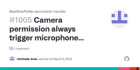 camera permission always trigger microphone permission dialog and crash