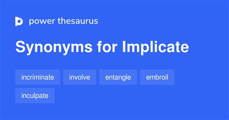 Implicate Synonyms 776 Similar Words And Phrases