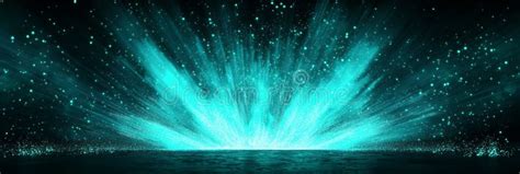 A Vibrant Explosion Of Turquoise Particles Bursts Forth Radiating