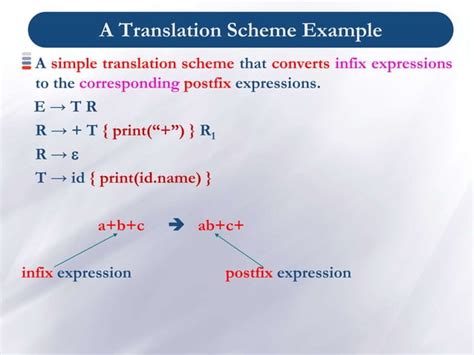 Chapter 5 Syntax Directed Translation Copy Ppt