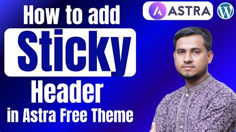 How To Add Sticky Header In Astra Free Theme In 2025 Sticky Menu In