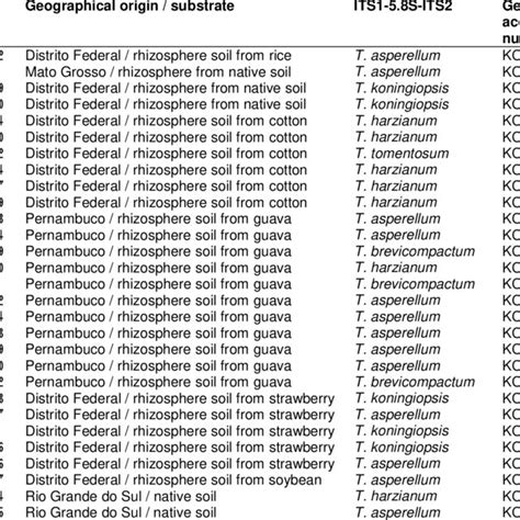 Rdna Based Molecular Identification Of Trichoderma Strains From Download Scientific Diagram