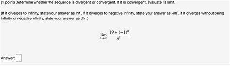 solved 1 point determine whether the sequence is
