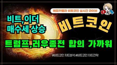비트코인 실시간 트럼프러우 종전 합의 가까워져 비트이더 기관 수요 증가 425 아침💎비트코인 비트코인실시간 이더리움 리플 Cryptocurrency