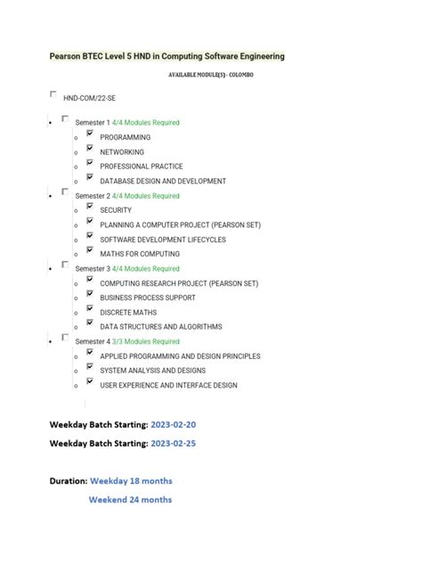 Btec Level 5 Hnd Computing Colombo Pdf Computing Payments