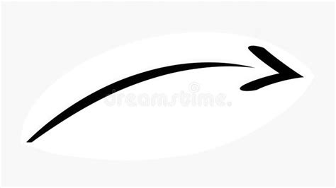 Minimalist Hand Drawn Arrow With Smooth And Flowing Lines Slightly