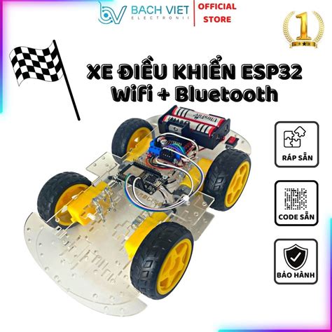 mua xe điều khiển esp32 wifi điều khiển dễ dàng tặng kèm mã code