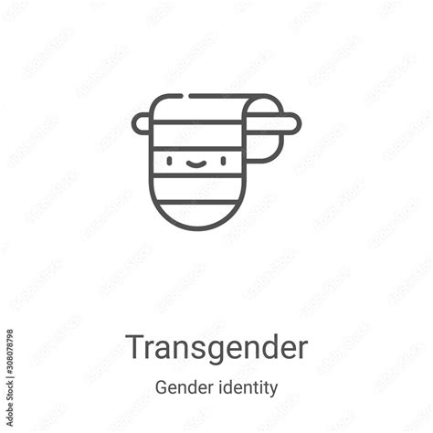Transgender Icon Vector From Gender Identity Collection Thin Line Transgender Outline Icon