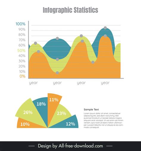 Infographic Statistics Template Chart Elements Decor Vectors Images Graphic Art Designs In