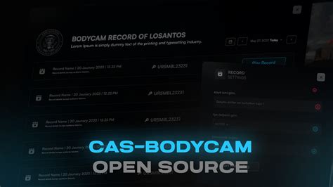 Free Cas Bodycam Real Time Video Record Script From Code After Sx