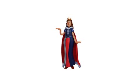 3d Illustration Adorable Princess 3d Cartoon Character Princess Moved Her Hand Princess