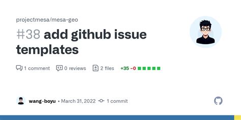 Add Github Issue Templates By Wang Boyu Pull Request Projectmesa Mesa Geo GitHub