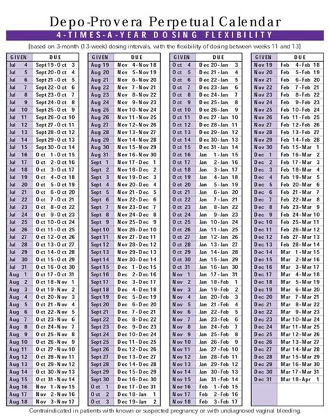 Depo Injection Due Date Calendar Calculator Rdepoprovera