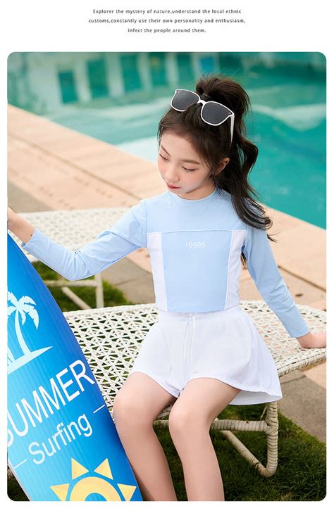 【楽天市場】ジュニア 水着 女の子 セパレート 上下2点セット 水着 キッズ 女の子 ラッシュガード 長袖 スクール水着 おしゃれ みずぎ