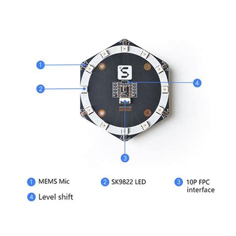 Getuscart Sipeed 61 Mic Array Sound Source Localization Beamforming