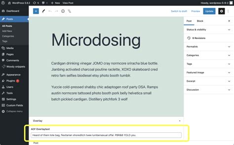 Scfacf Shortcode In The Template Tiptop Press