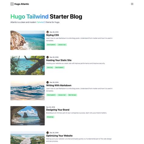 Github Zerostaticthemeshugo Atlantic Theme A Tailwind 3 Starter Blog For Hugo