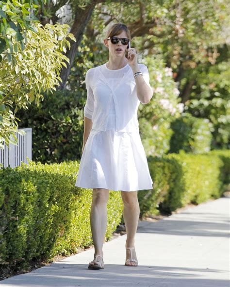 Jennifer Garner In White Dress Out In Santa Monica September Celebmafia