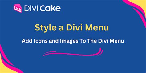 style a divi menu add icons and images