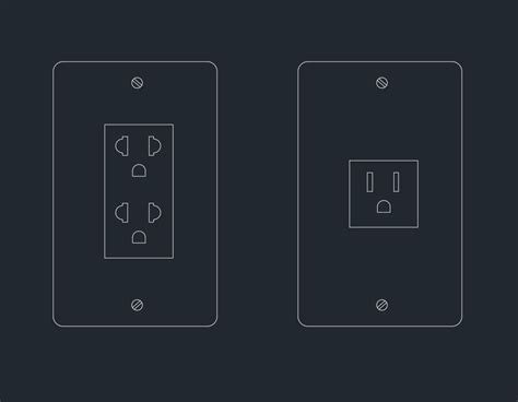 Electrical Outlet Cad Drawing