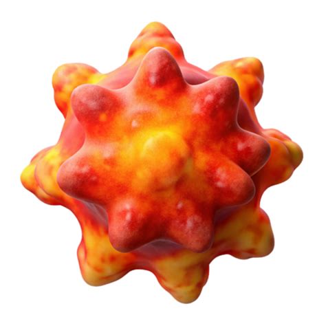 3d Render Of Abstract Cellular Structure Fiery Orange And Yellow Hues