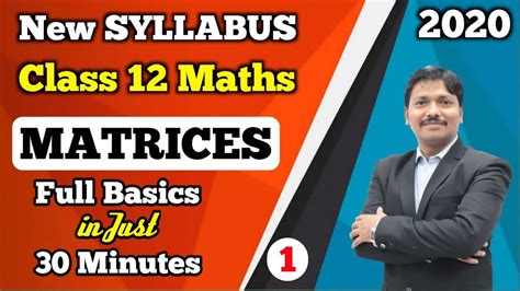 Matrices Part 1 Hsc New Syllabus 2020 2021 Class 12 Maths Maharashtra Board Dinesh Sir