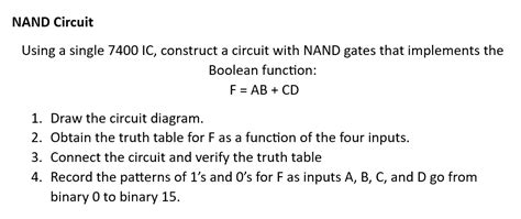 Answered Nand Circuit Using A Single 7400 Ic Bartleby