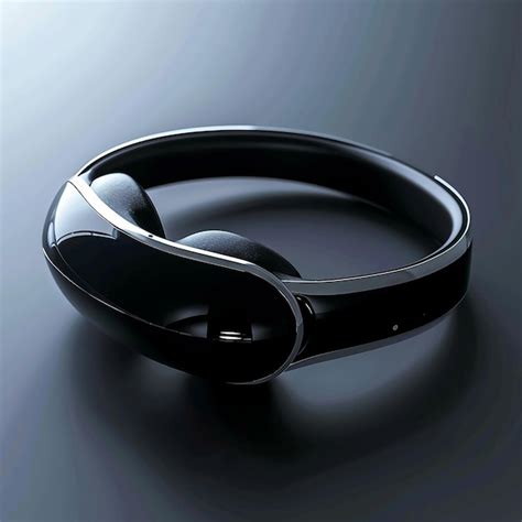 Black Smart Wireless Headset Realistic Render Premium Ai Generated Image