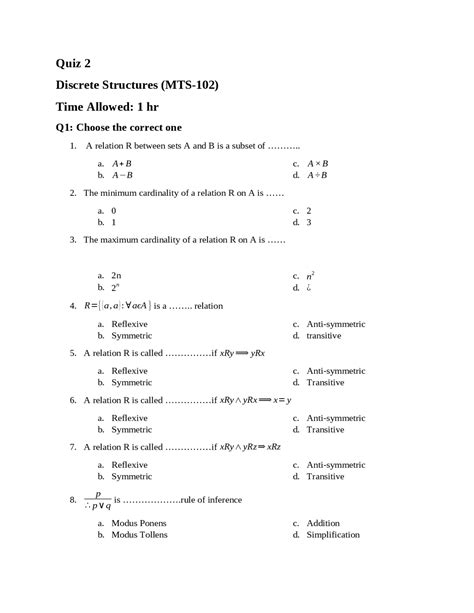 Discrete Maths Assignment For New Student Assignments Mathematics